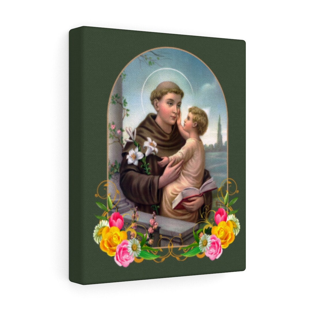 Saint Anthony of Padua - Canvas Art Print - Catholic Saints Serie - St ...