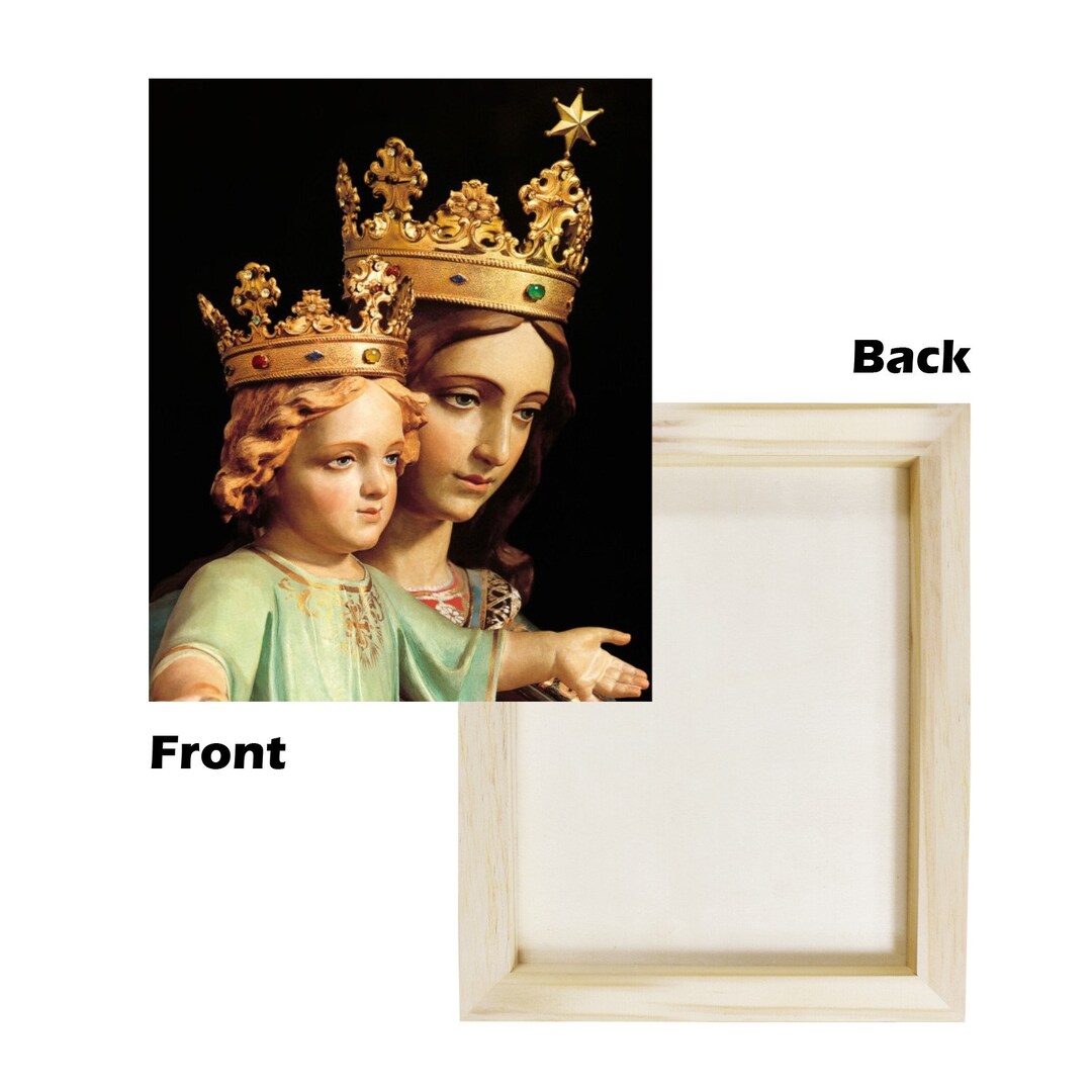 Catholic Icon on Wood - Virgin Mary Help of Christians - Wood Print ...