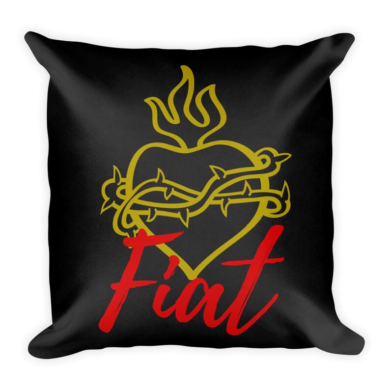 Divine Will - FIAT - Square Pillow - Catholic Home Decor - Religious ...
