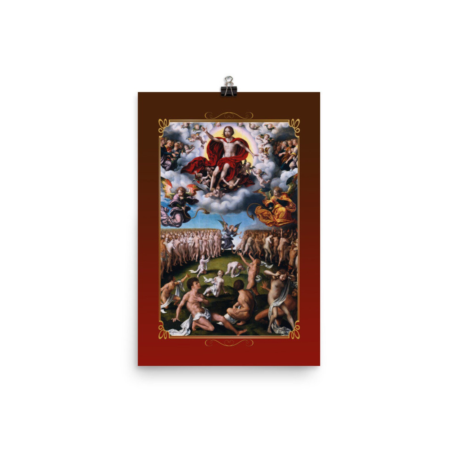 Christian Art the Last Judgment Religious Poster High - Etsy