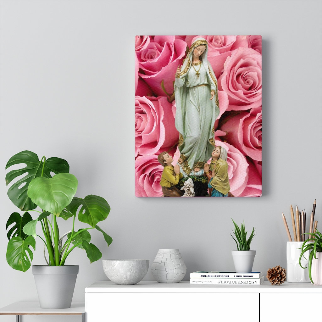 Catholic Wall Art Our Lady of Fatima Canvas Art Print - Etsy