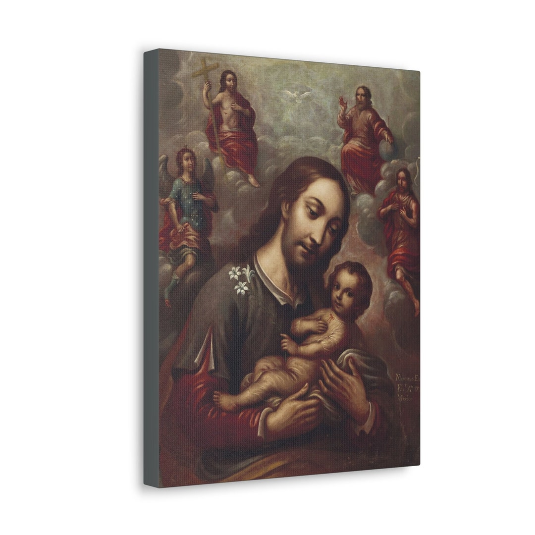 Saint Joseph and the Christ Child - Print on Canvas - Ready to Hang ...