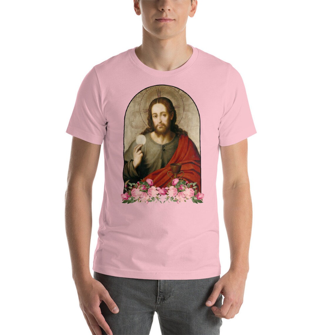 Religious shirt Jesus the Savior with the Holy Eucharist | Etsy