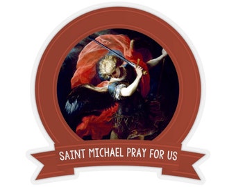St Michael Catholic Archangel Angel Patron Saint Bubble-free - Etsy