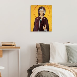 Catholic Icon on Wood - Our Lady of Silence - Wood Prints - Religious ...