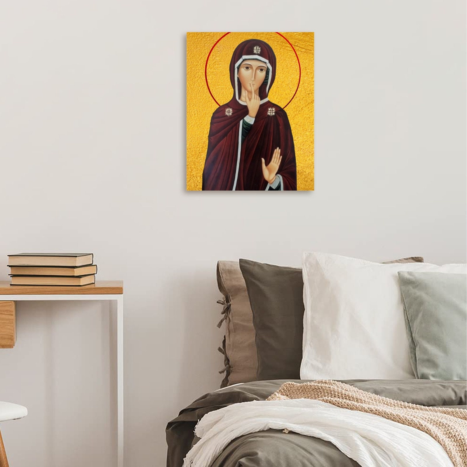Catholic Icon on Wood - Our Lady of Silence - Wood Prints - Religious ...