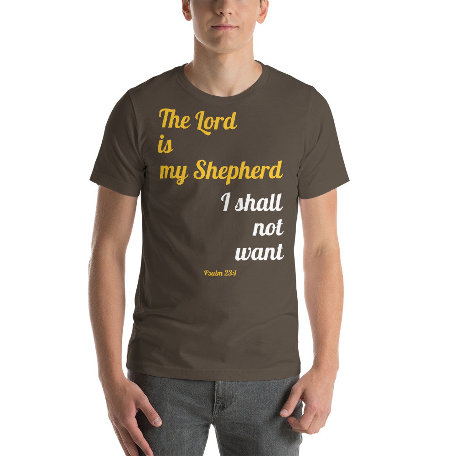 Christian T-shirt With Bible Verse Psalm 23 9 Colors - Etsy