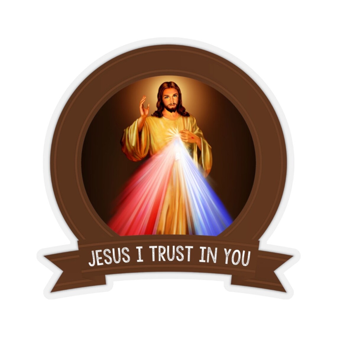Divine Mercy Jesus - Catholic Stickers - Religious Sticker - Holy Art ...