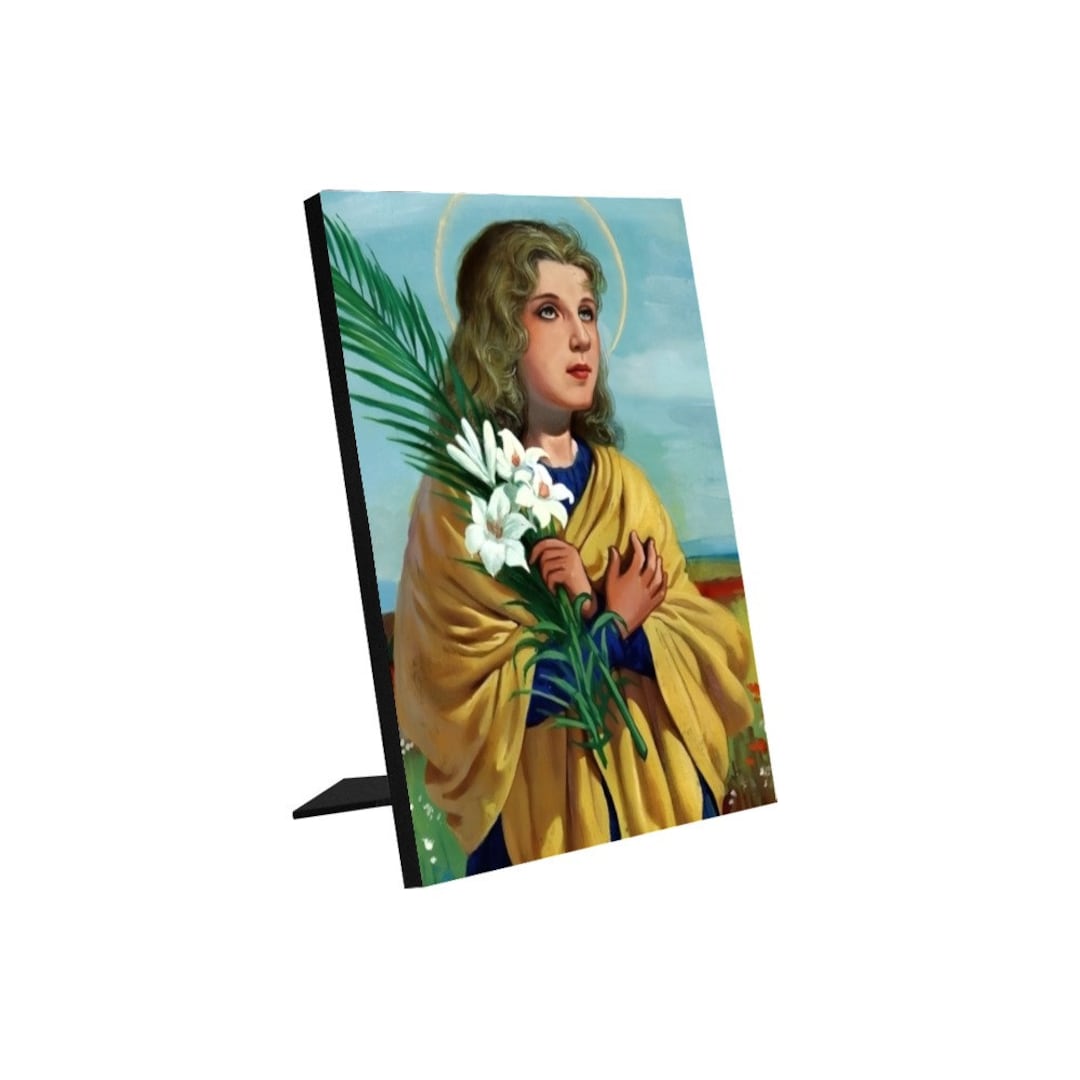 St Maria Goretti - Religious Icon on Wood - Photo Panel for Tabletop ...