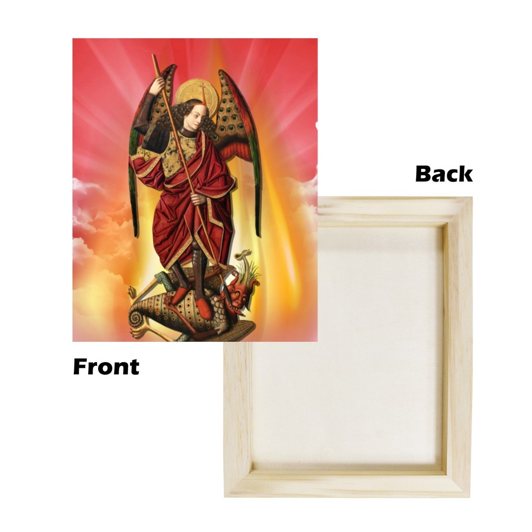 Saint Michael Archangel - HQ UV Wood Print - St Michael Icon - Holy Art ...