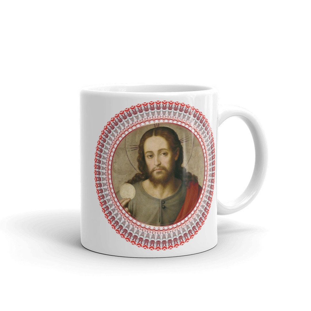 Christian Mugs Jesus the Savior With Holy Eucharist Ceramic Mug ...
