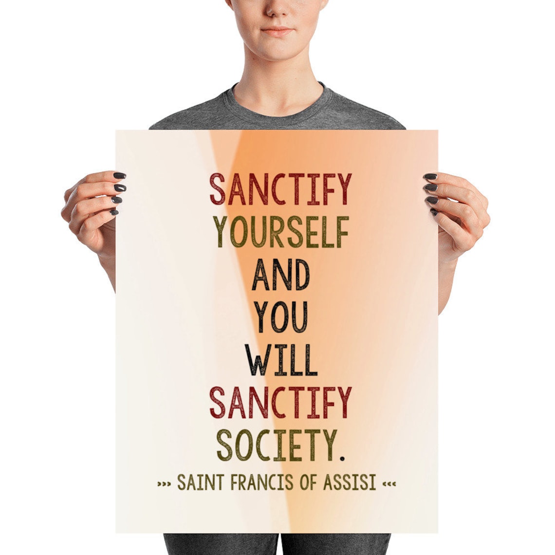 Catholic Saints Quotes - Saint Francis of Assisi - Wall Art Print ...
