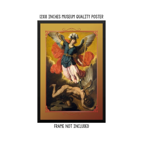 St Michael Poster High Quality Religious Poster Saint | Etsy