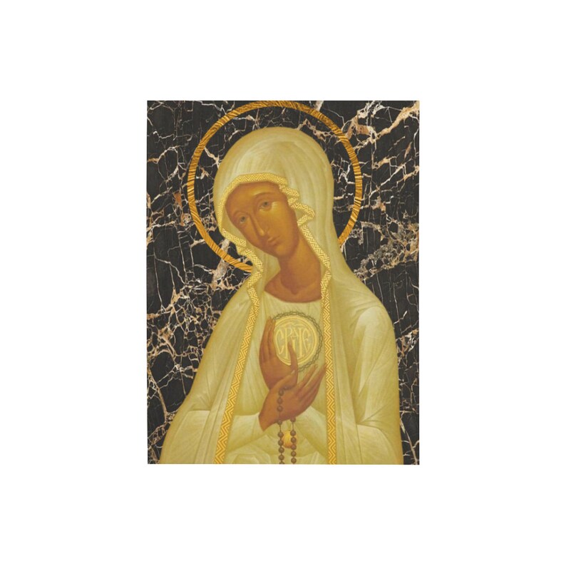 Religious Art Our Lady of Fatima Russian Style Tabletop - Etsy