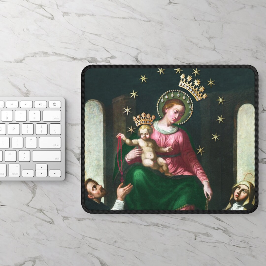 Mouse Pad - Virgin of the Rosary of Pompei - Catholic Gift - Religious ...