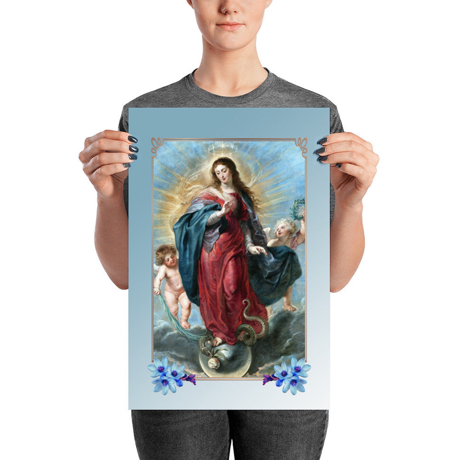 Virgin Mary Poster - Virgin Immaculate Conception by Rubens - Virgin ...