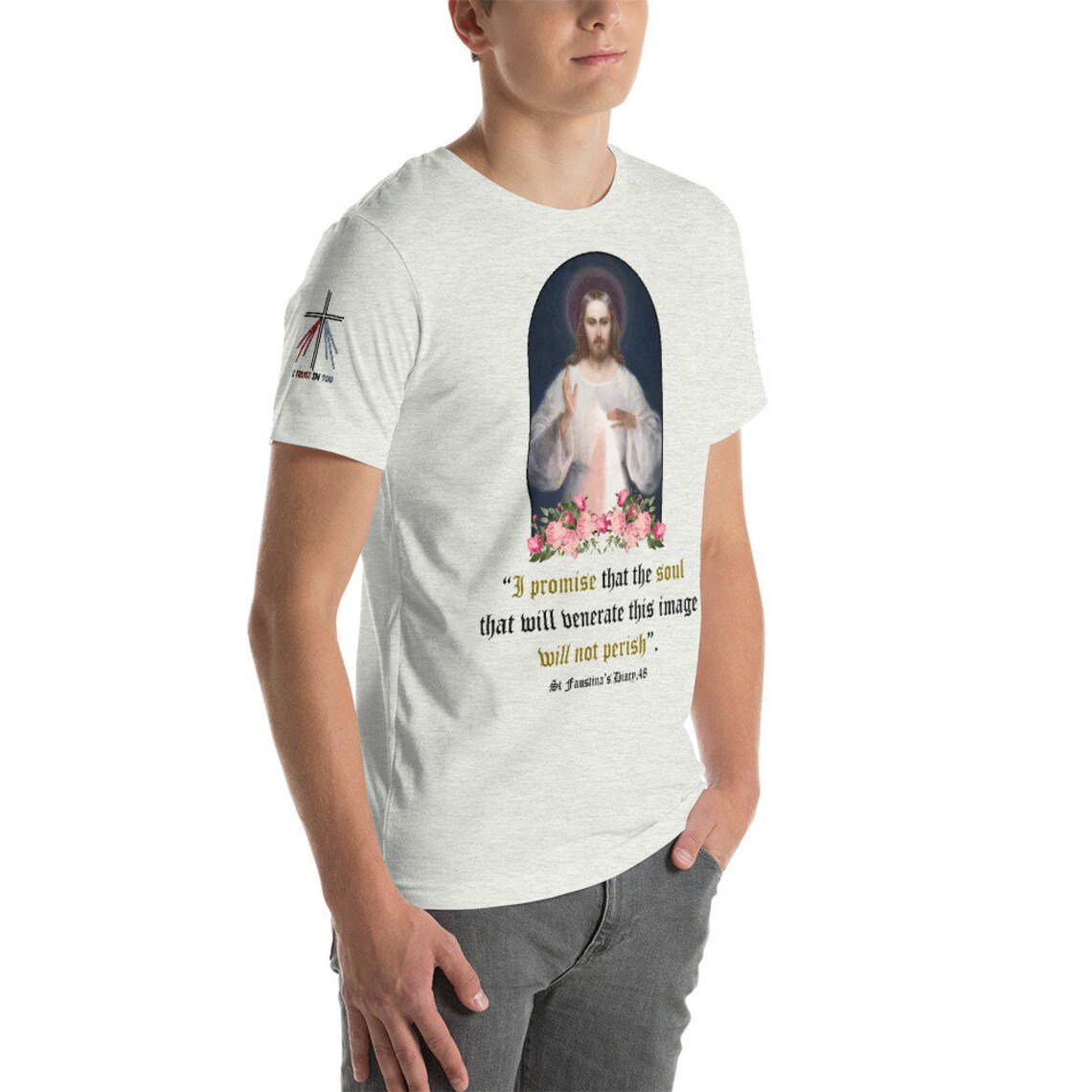 Divine Mercy devotional T-Shirt with a quote from the Diary | Etsy