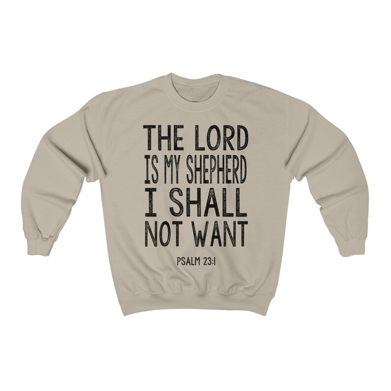 Psalm 23 - Unisex Crewneck Sweatshirt - Bible Verse - 10 Colors ...