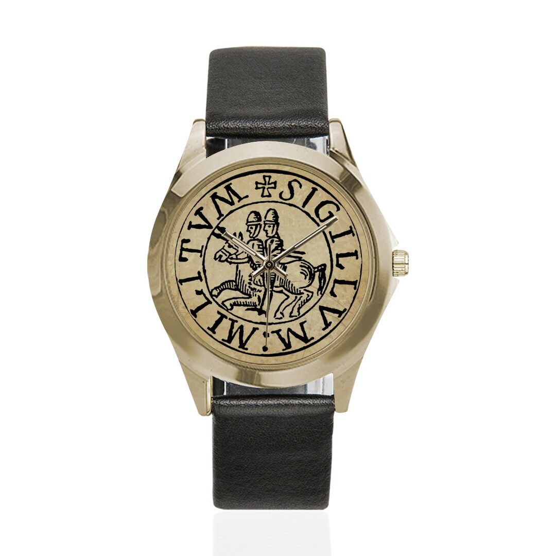 Knights Templar Unisex Leather Watch Templar Seal Wrist Watch Knight ...
