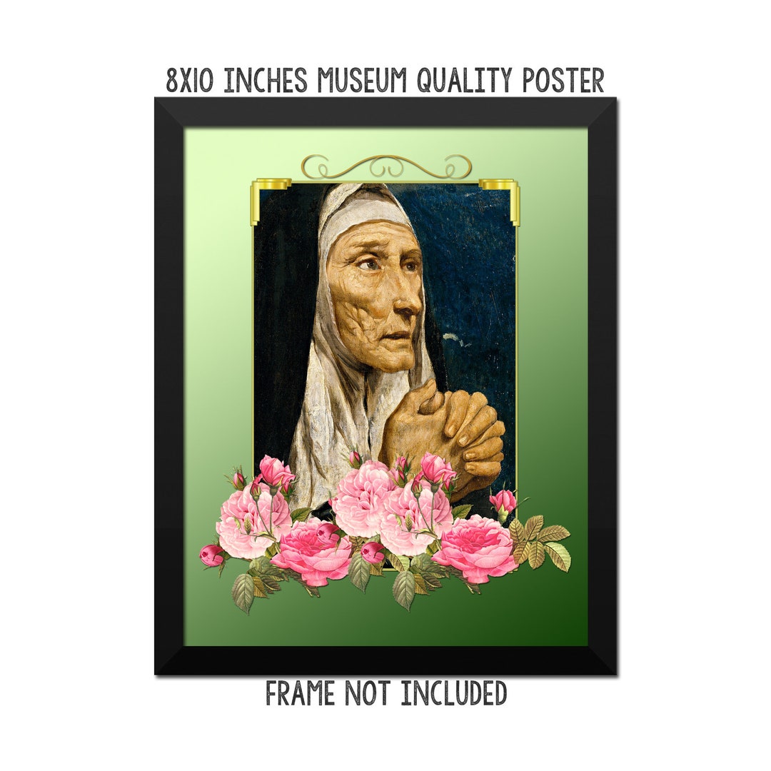 St Monica - Religious Poster - Religious Artwork - Saints Serie Art ...