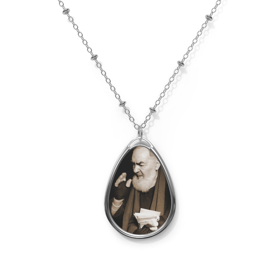 Padre Pio - Brass Pendant - Necklace Chain - Catholic Jewelry ...