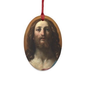 Wooden Ornaments Holy Face of Jesus Christ by Guido Reni Christmas ...