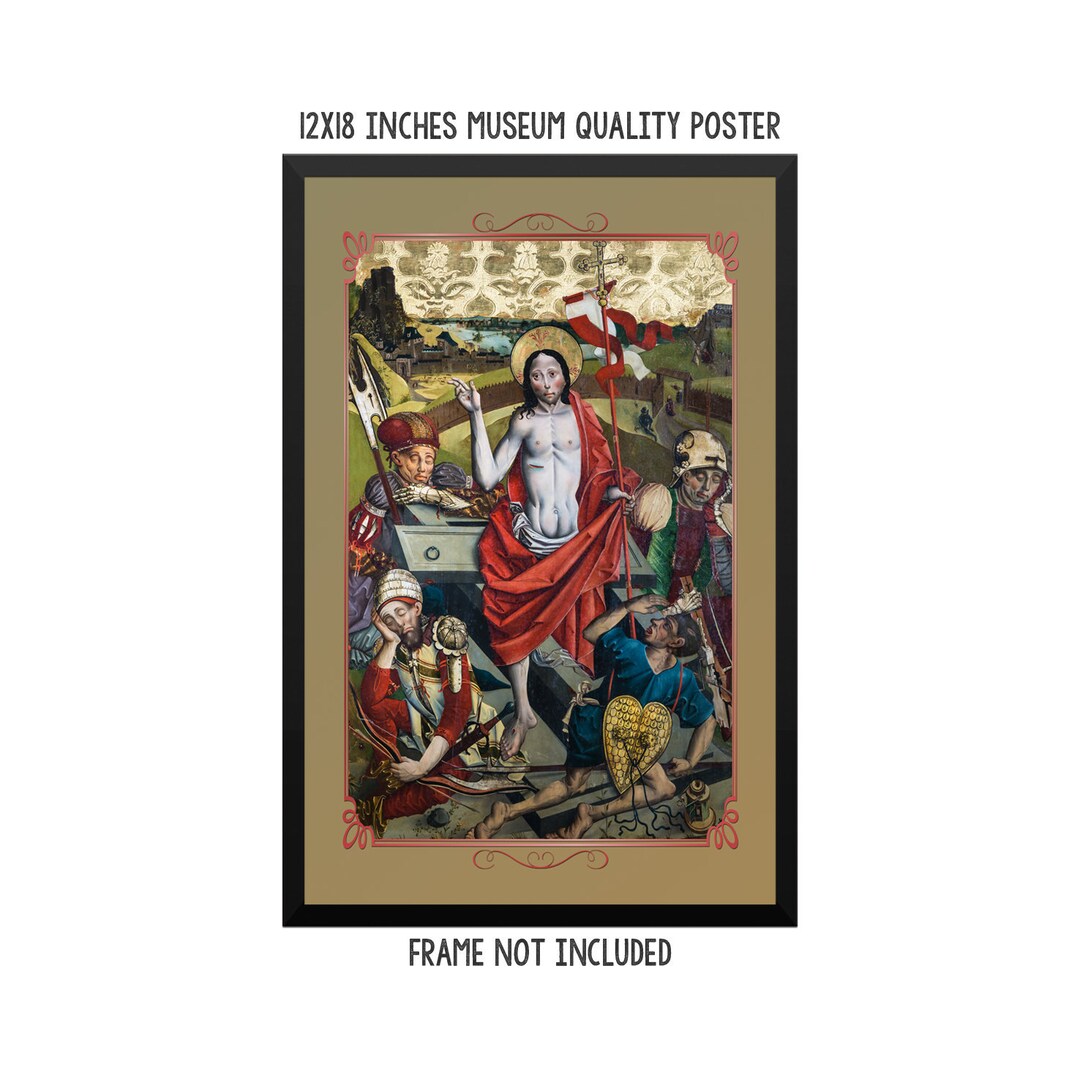 The Resurrection of Christ - Christian Poster - Religious Wall Art ...