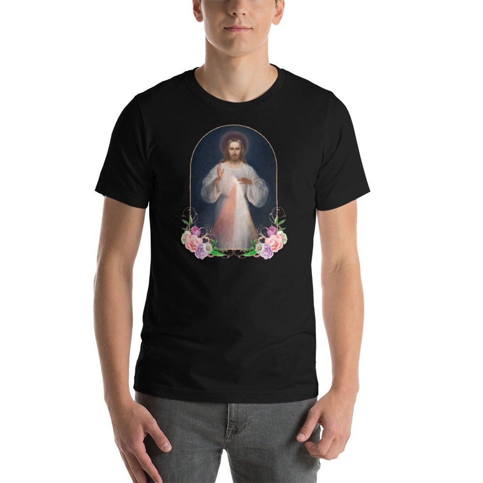 Divine Mercy Jesus T-shirt 8 Colors Available Short-sleeve - Etsy