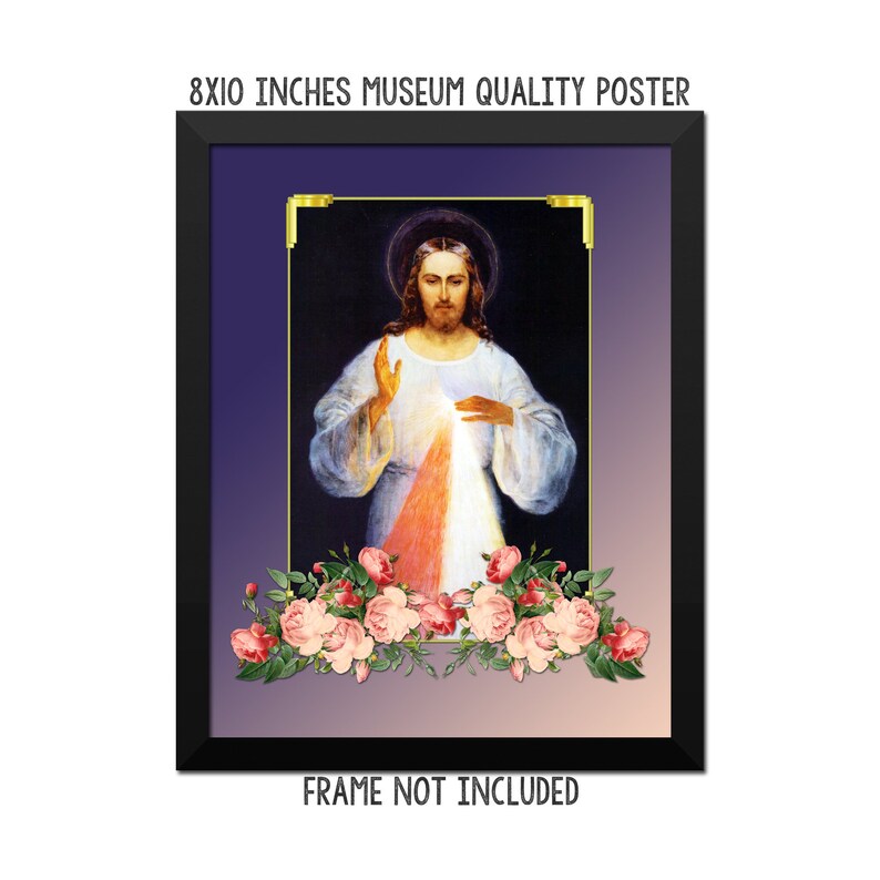 Divine Mercy of Jesus Catholic Poster Religious Art Print - Etsy