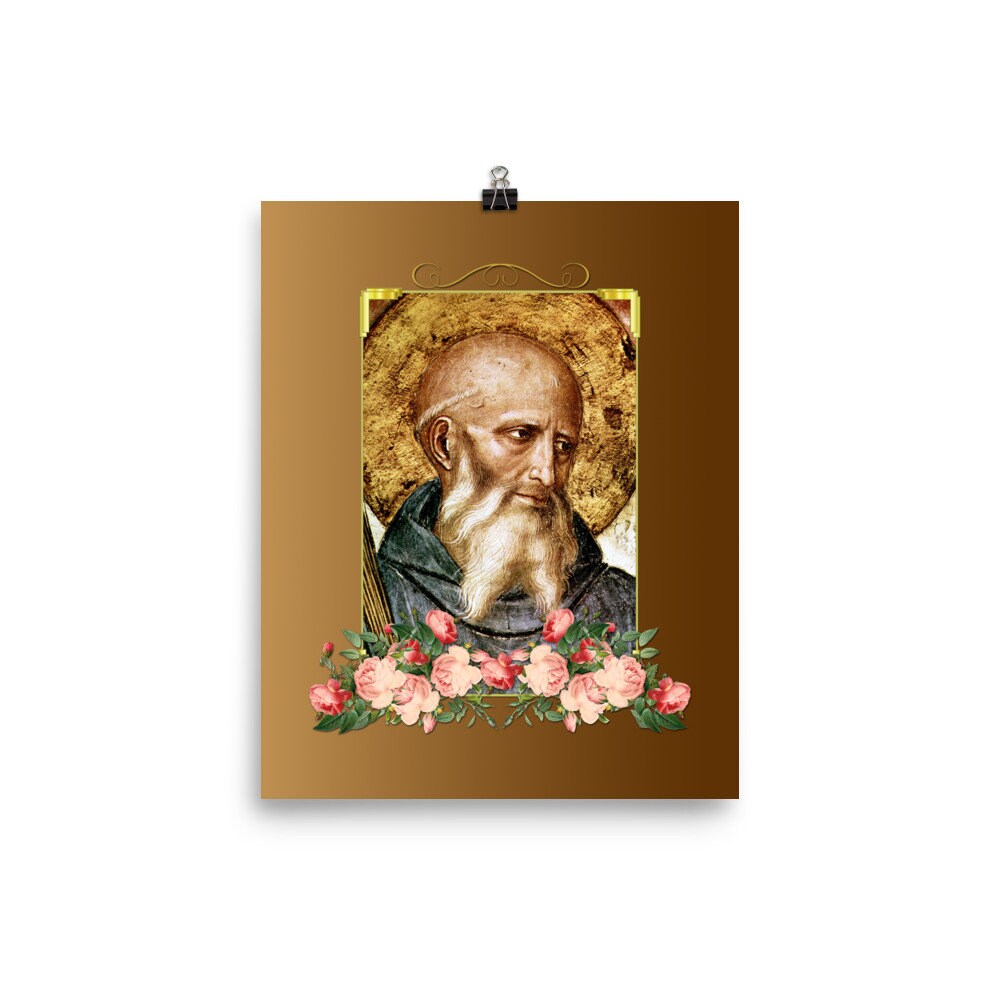 Saint Benedict of Nursia Catholic Poster Religious Poster - Etsy