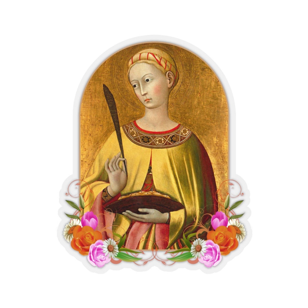 Saint Lucy - Catholic Saints Serie Stickers - Sticker - 4 Sizes - Saint ...