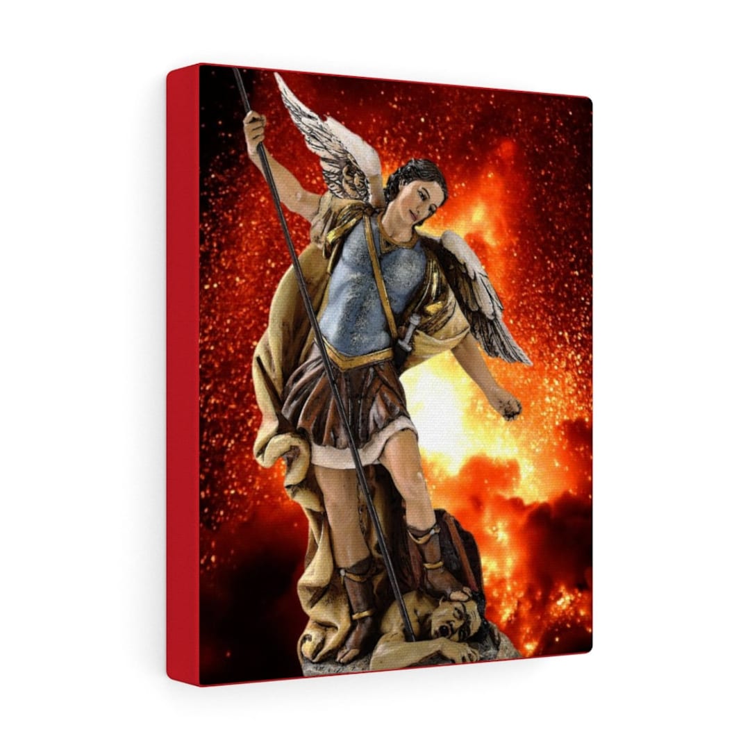 Catholic Wall Art - St Michael the Archangel - Canvas Art Print ...