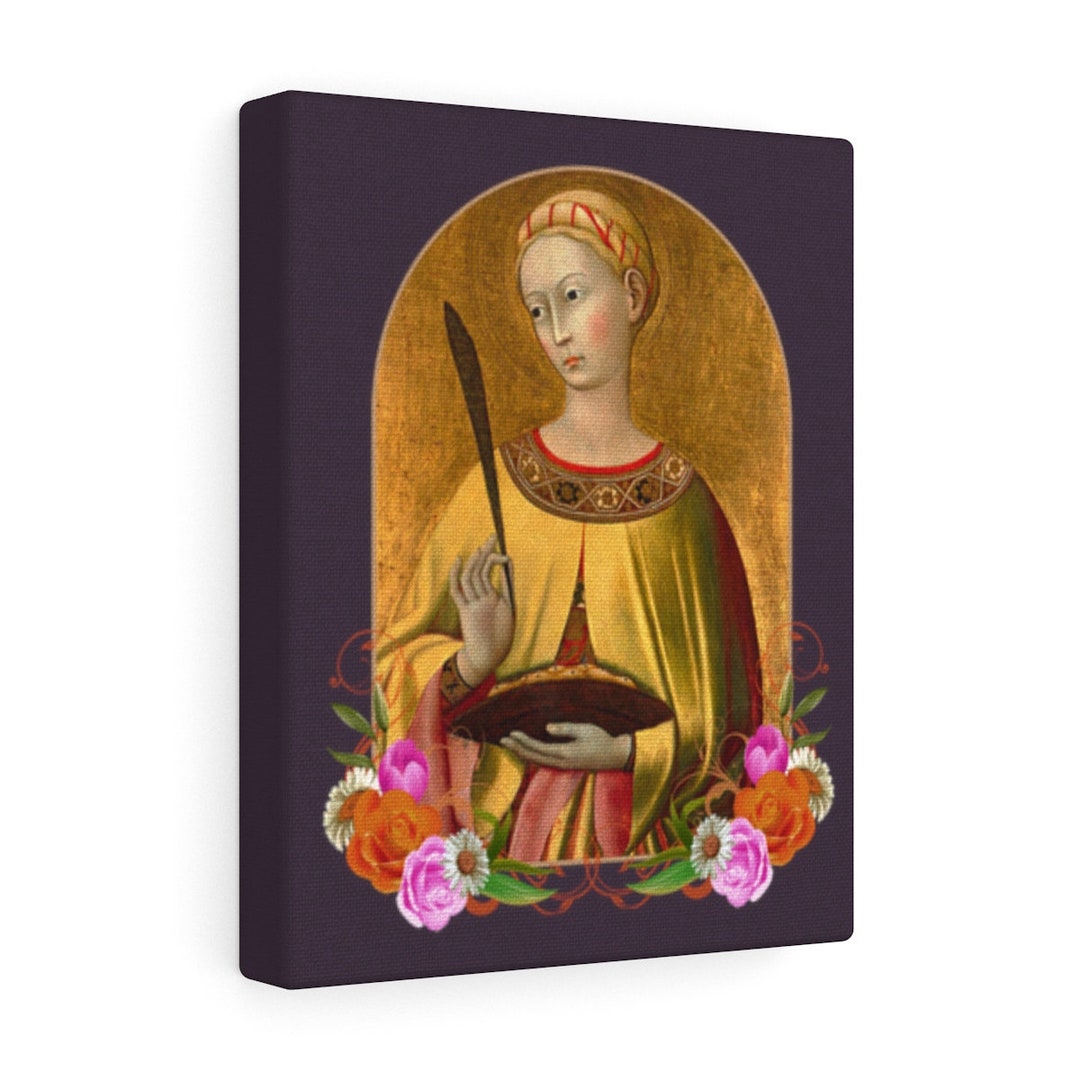 Saint Lucy Canvas Art Print St Lucy of Syracuse Saint Lucia Print on ...