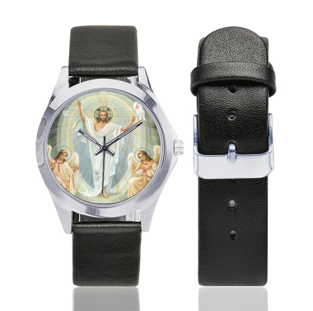Risen Christ - Unisex Leather Watch - Wrist Watches - Catholic Gifts ...