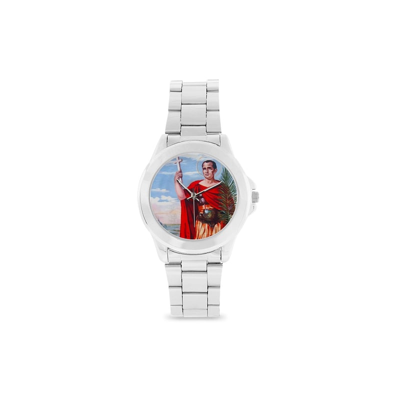 Christian Watch - Saint Expedite - Wrist Watch - Unisex Stainless Steel ...