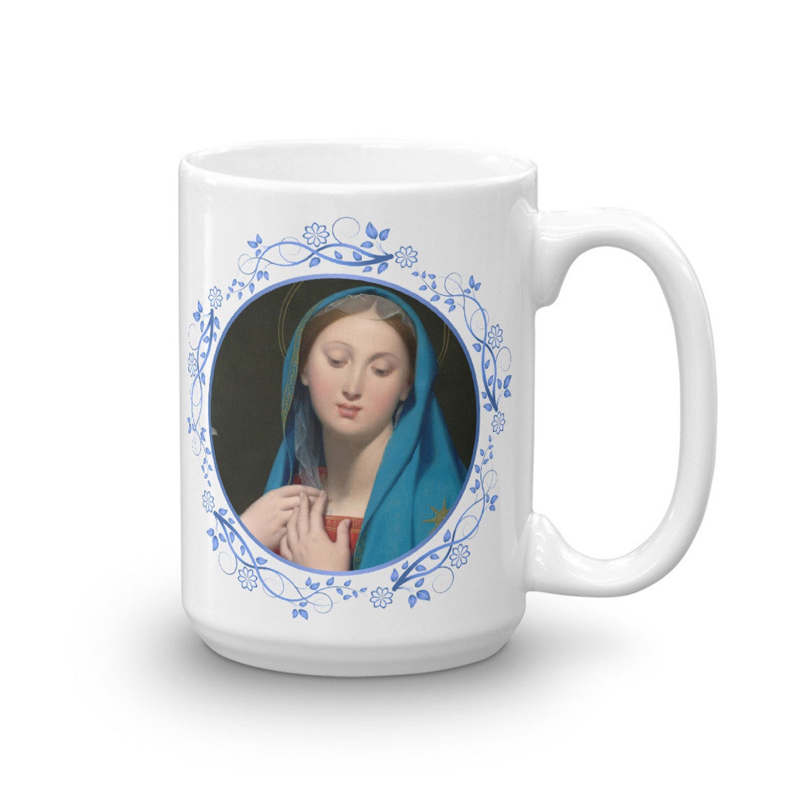 Virgin Mary Mug the Virgin of the Adoption by Ingres Ave - Etsy