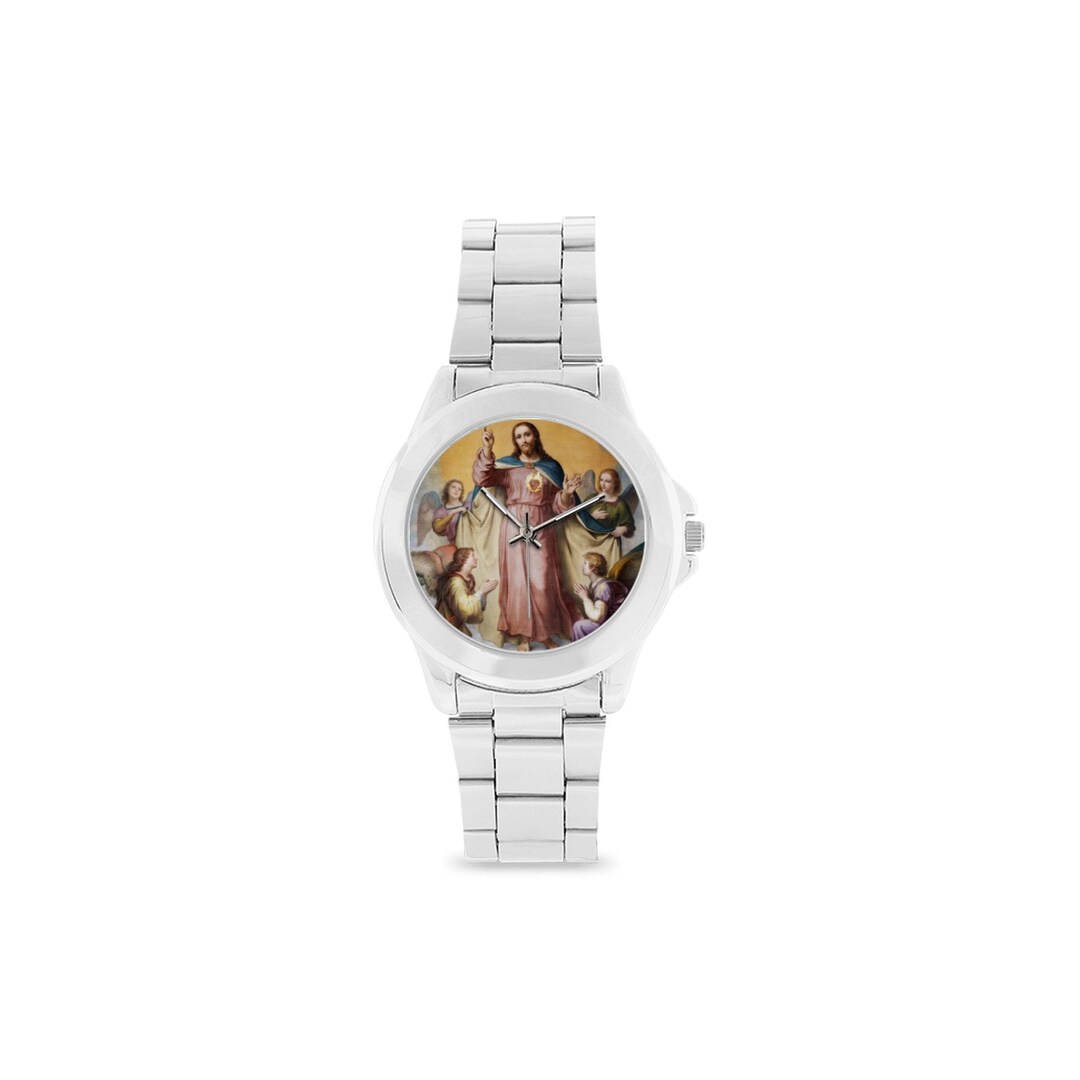 Holy Art - Sacred Heart of Jesus - Unisex Stainless Steel Wrist Watch ...