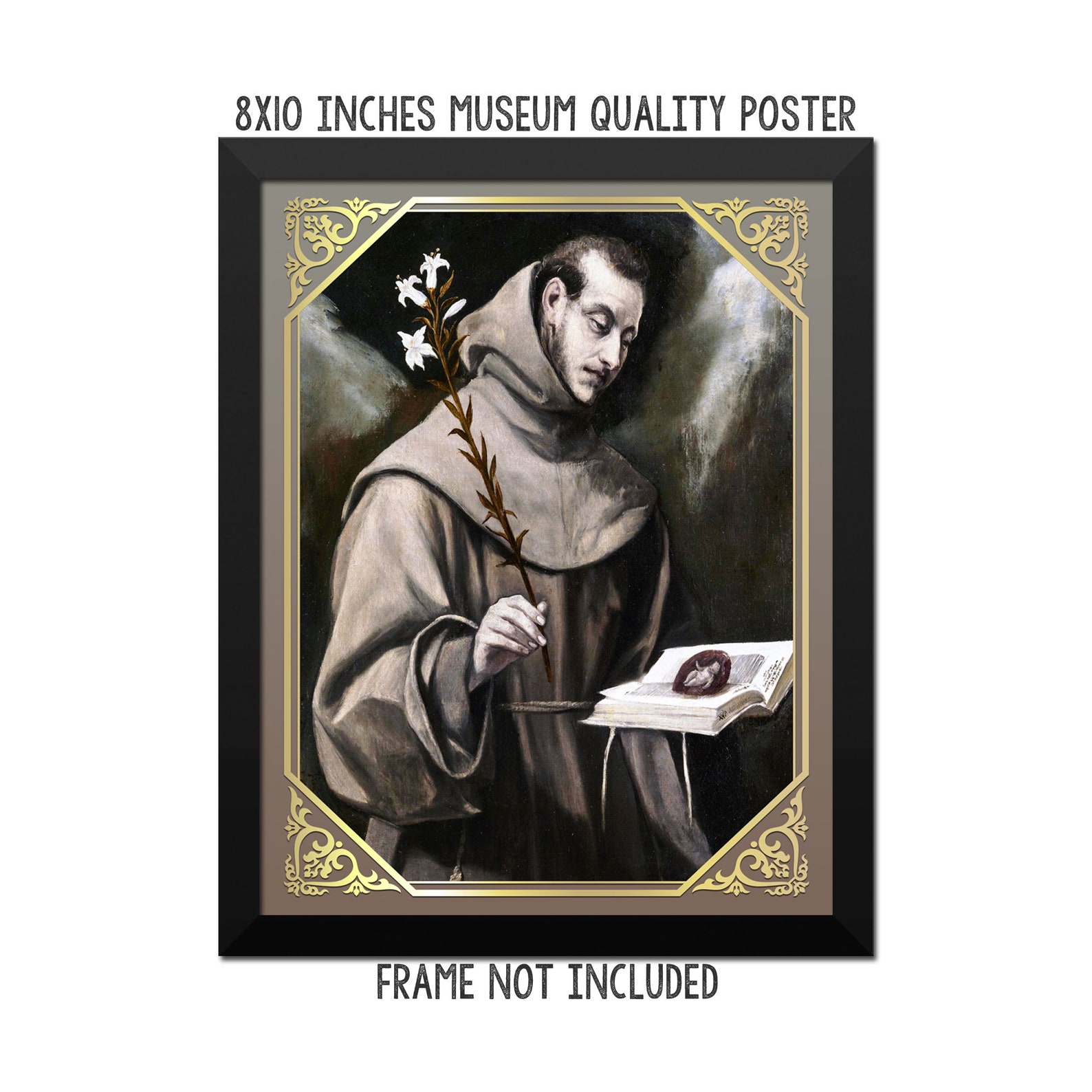 Saint Anthony Poster Catholic Saints Serie Religious | Etsy