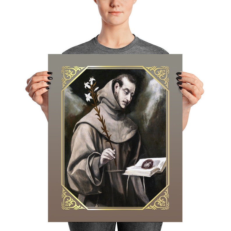 Saint Anthony Poster Catholic Saints Serie Religious | Etsy