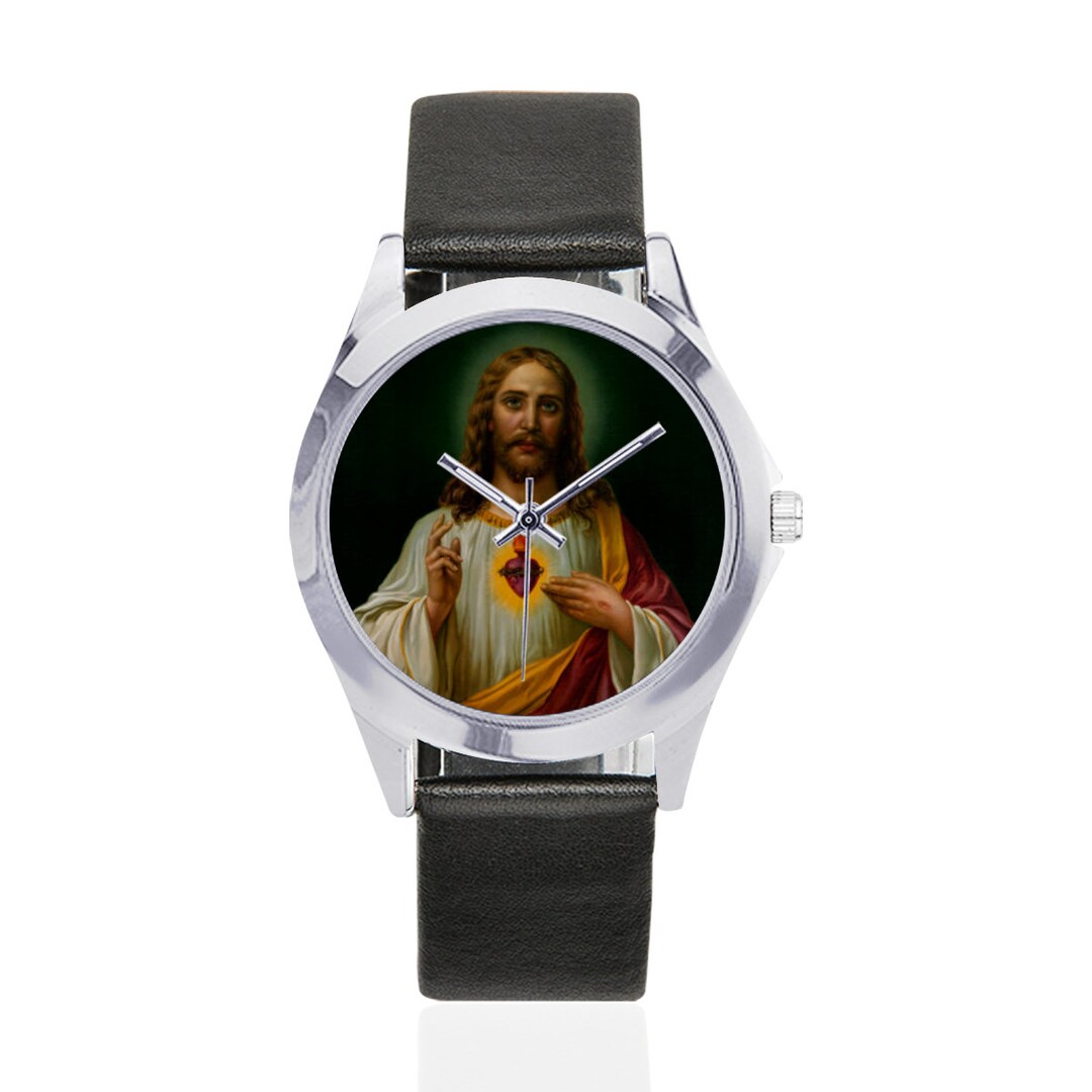 Sacred Heart of Jesus - Unisex Leather Watch - Catholic Gifts ...
