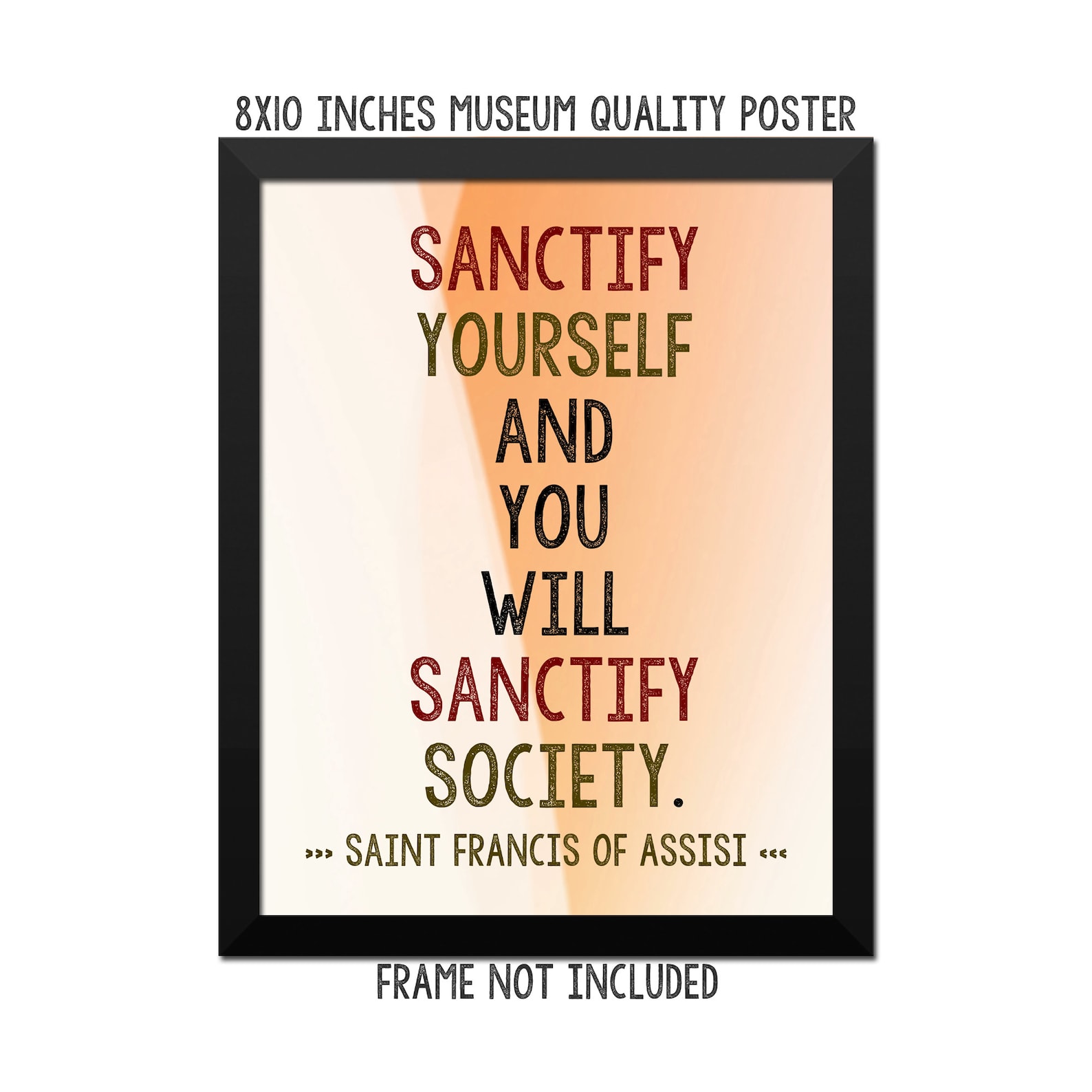 Catholic Saints Quotes - Saint Francis of Assisi - Wall Art Print ...