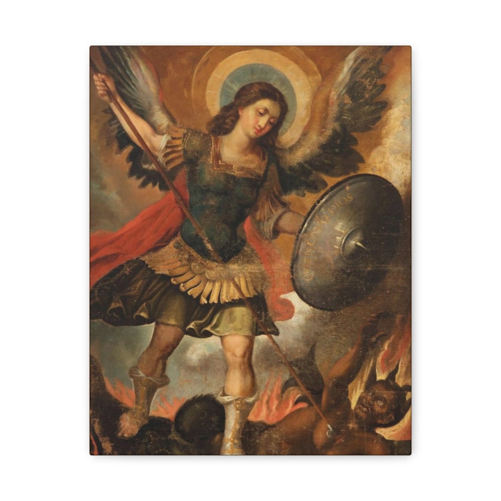 Saint Michael the Archangel - Canvas Art Print - Religious Wall Art ...