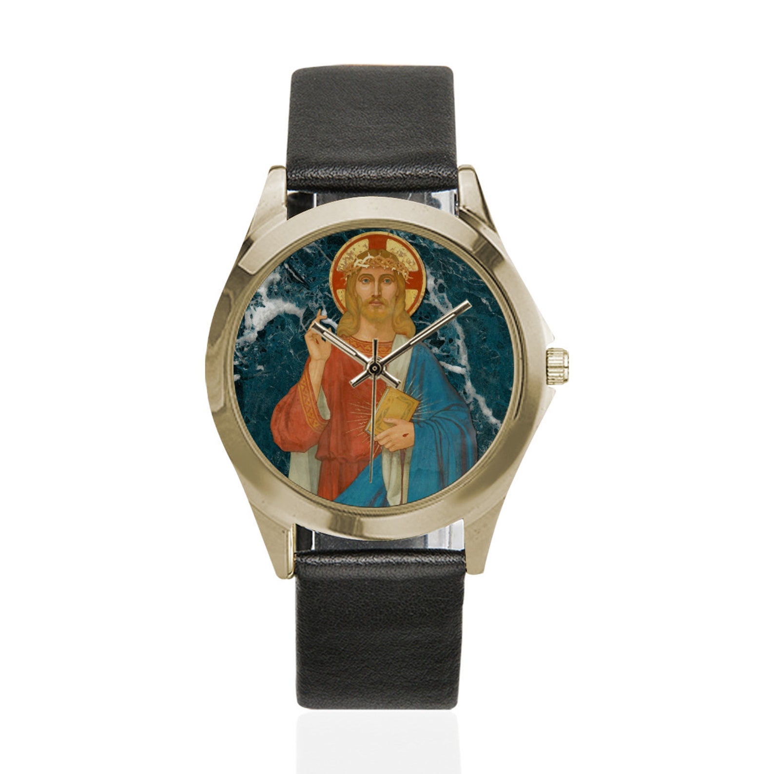 Jesus Christ the King Unisex Leather Watch Wrist Watch - Etsy