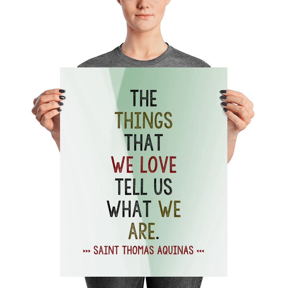 Catholic Saints Quotes Saint Thomas Aquinas Wall Art Print - Etsy