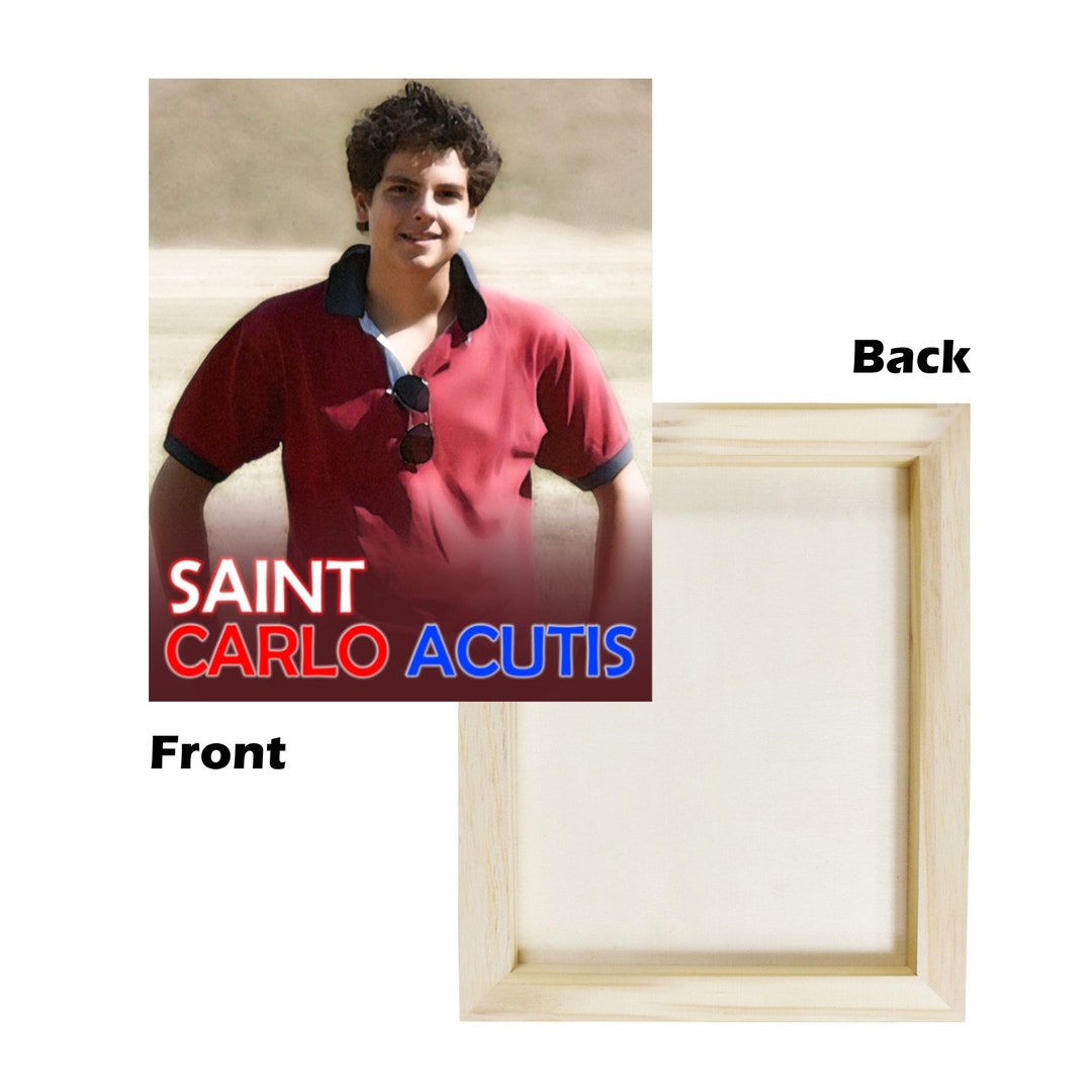 Saint Carlo Acutis - HQ UV Wood Print - St Carlo Acutis Icon ...