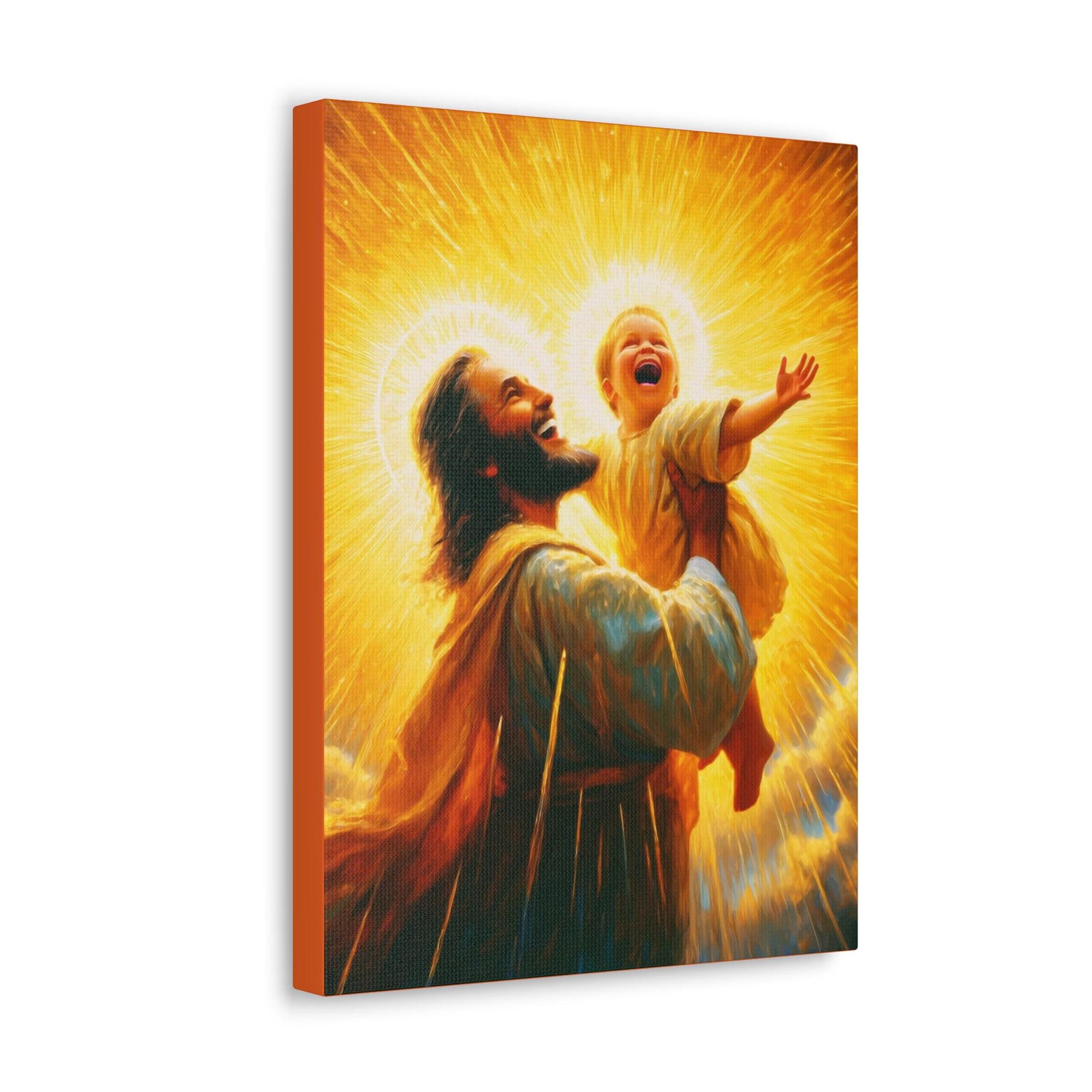 Print on Canvas - Lord Jesus Smiling With a Child - Religious Gifts ...