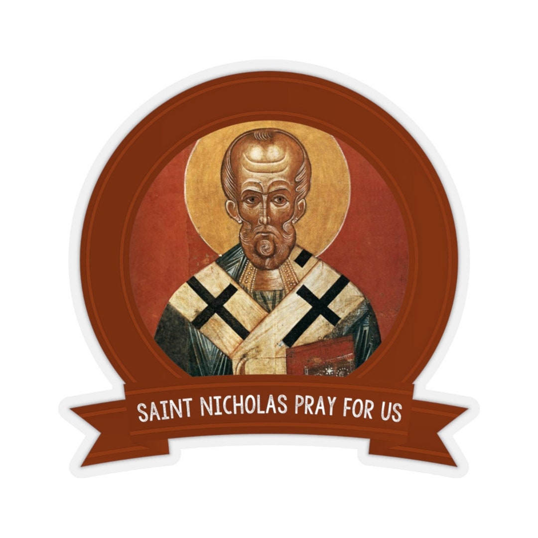 Saint Nicholas - Catholic Stickers - Religious Sticker - Holy Art - St ...