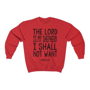 Psalm 23 - Unisex Crewneck Sweatshirt - Bible Verse - 10 Colors ...