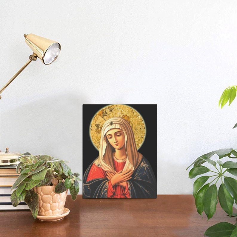 Religious Icon - Virgin of Extreme Humility - Table-top Panel - Blessed ...