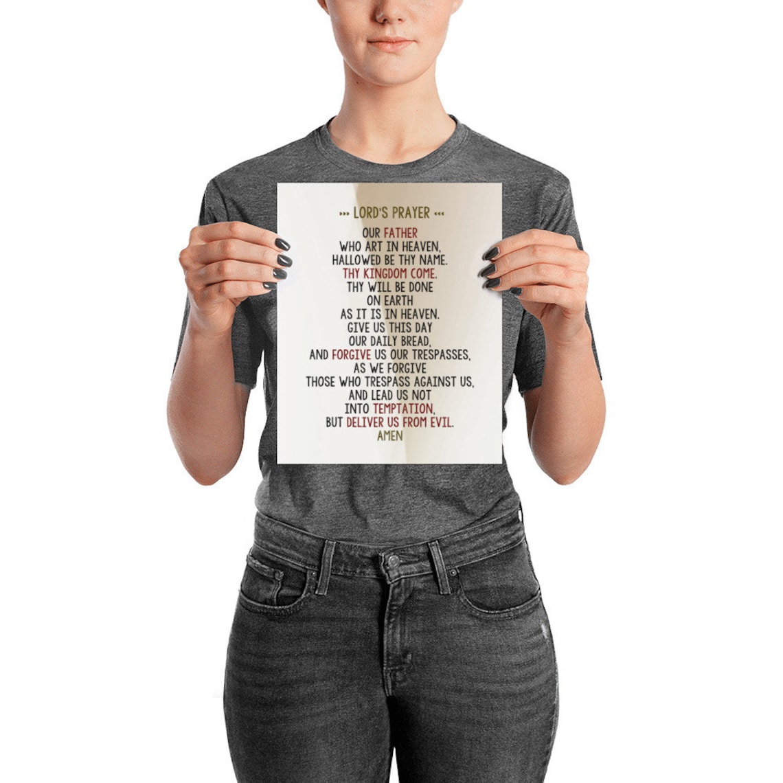 Lord's Prayer - Pater Noster - Art Print - Poster - Catholic Prayer ...